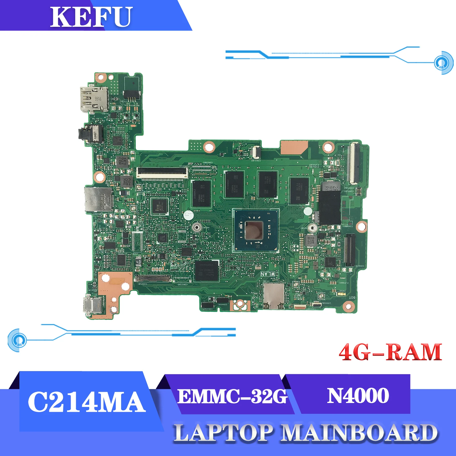 KEFU-Mainboard-C214-C214M-C214MA-R214MA-Laptop-Motherboard-CPU-N4000 ...