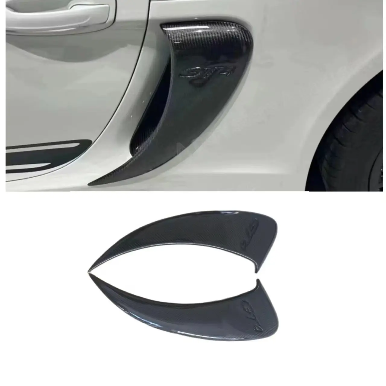 Carbon Fiber Frp Car Side Fender Vents Trims Frame Decoration Cover For ...