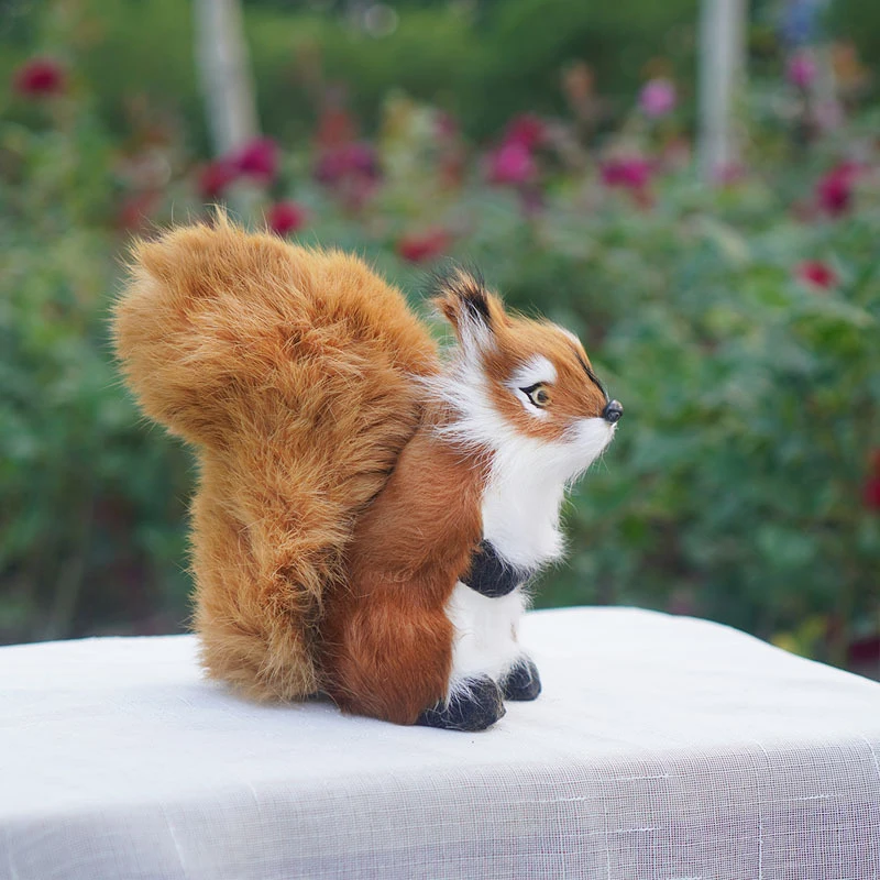 Simulation-Plush-Squirrel-Figurines-Miniatures-Artificial-Fake-Animal ...