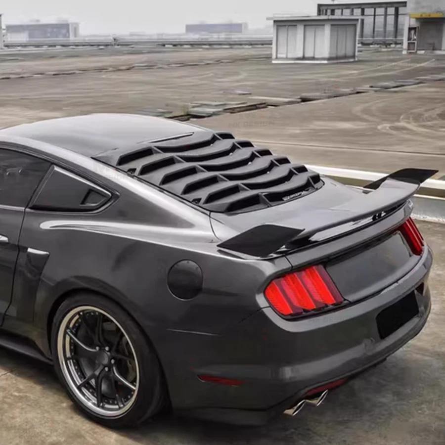 ABS Black Rear Window Louver Sun Shade Cover for Ford Mustang 2015-2023 ...