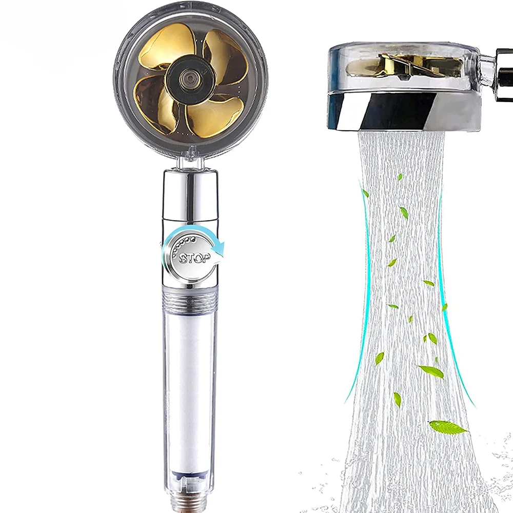 High-Pressure-Water-Saving-Handheld-Propeller-Turbo-Vortex-Shower-360 ...