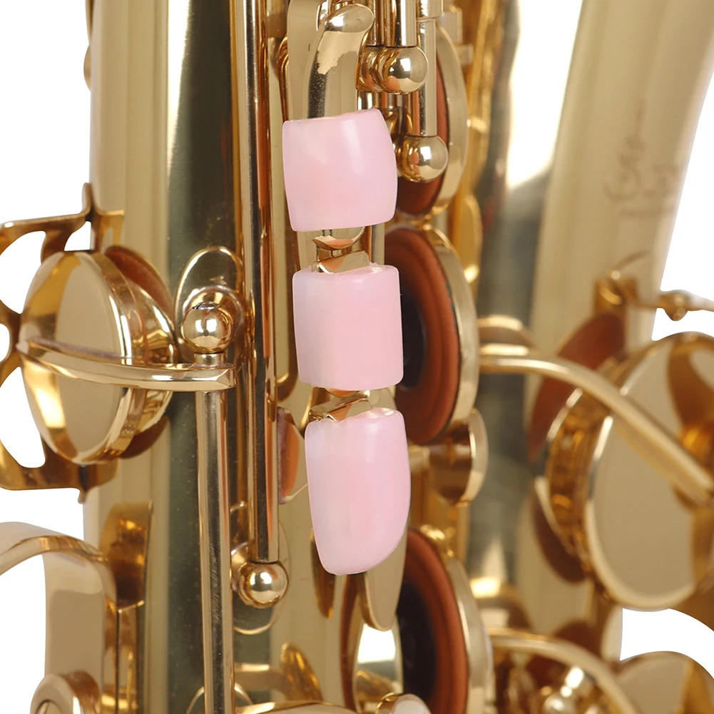 6 pçs saxofone chave risers macio silicone sax polegar resto almofada ...
