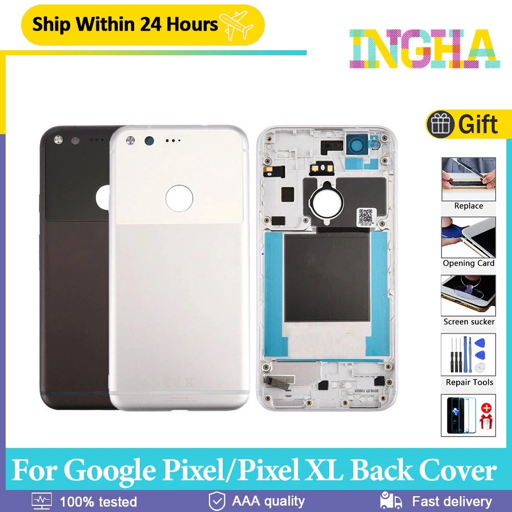 Original-Back-Cover-For-Google-Pixel-Back-Battery-Cover-Rear-Glass-Door ...