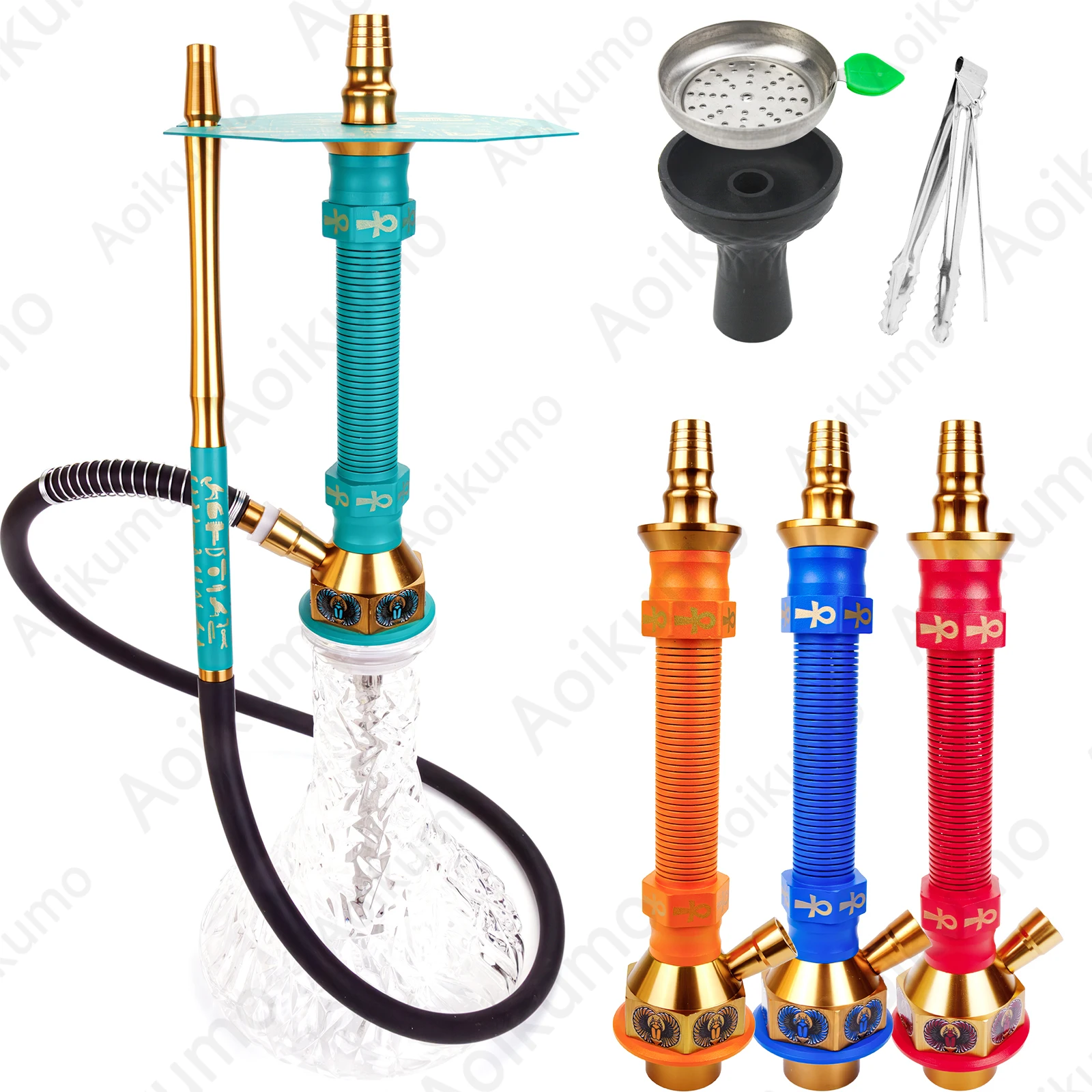 Egyptian-Hookah-Set-with-All-Accessories-Complete-Nargile-Sheesha ...