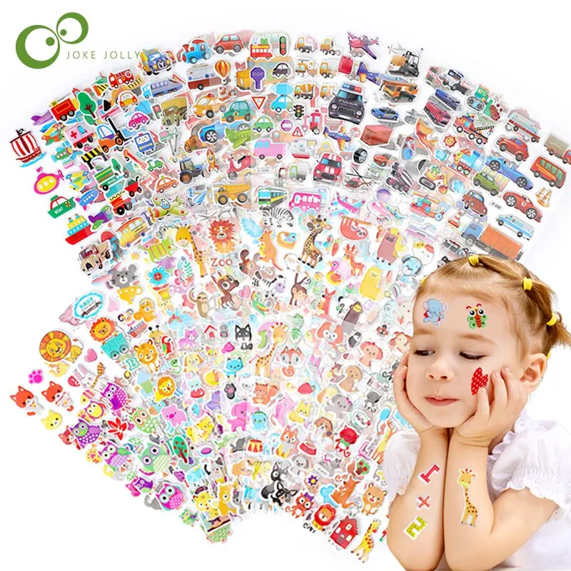 Kids Stickers 40 20 10 Different Sheets 3D Puffy Bulk Stickers for Girl ...