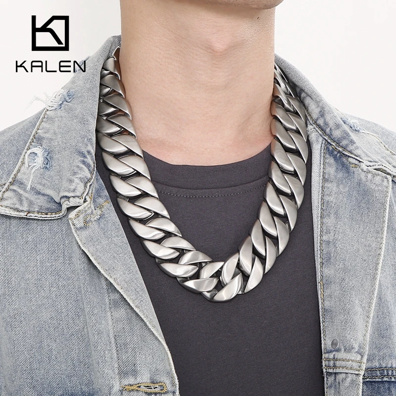 Big Chunky Chain Necklace | Metal Necklace Jewelry | Iron Necklace ...