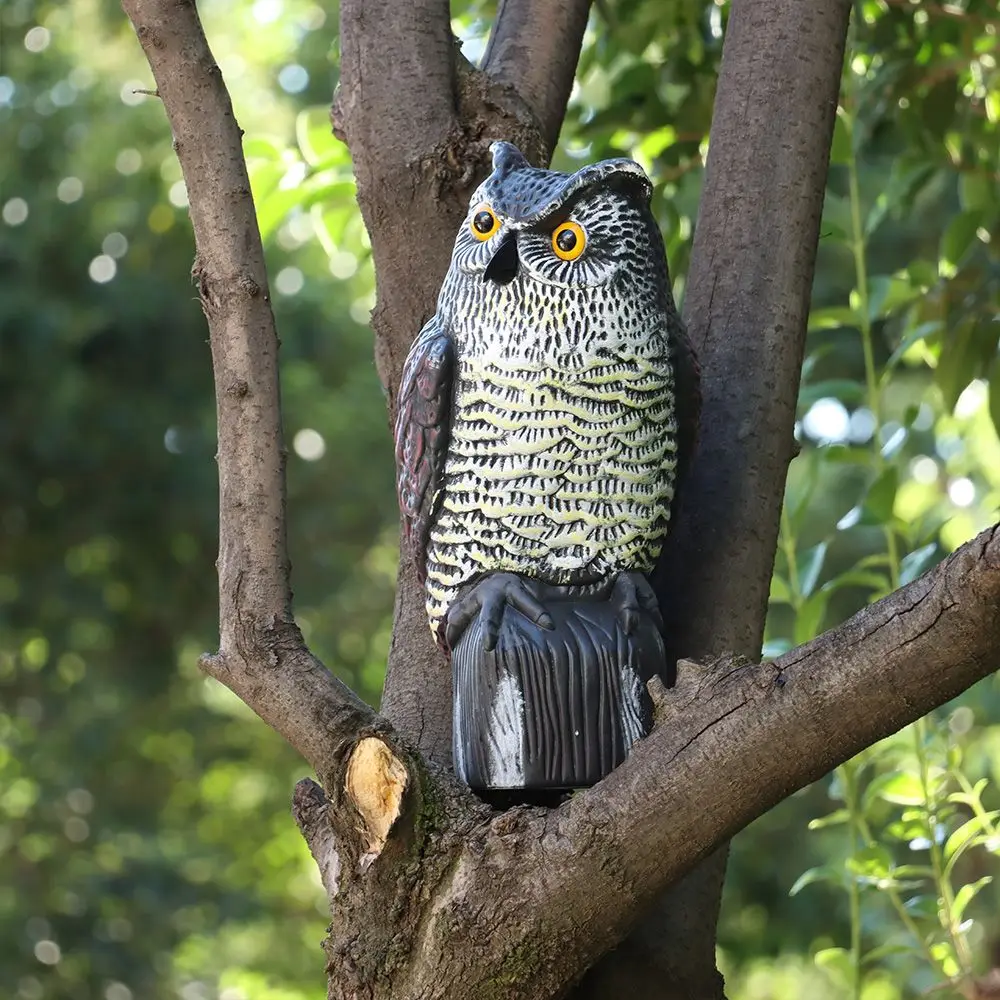 Owl-Decoy-360-Rotating-Head-Large-Realistic-Bird-Pigeon-Crow-Scarer ...