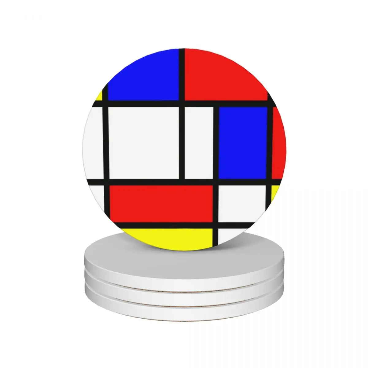 Piet-Mondrian-Composition-2-Color-Block-with-Red-Yellow-and-Blue ...