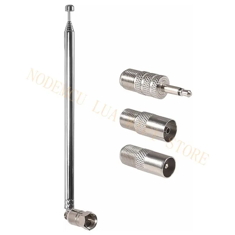 New Indoor Fm Telescopic Antenna 75 Ohm Fm Antenna F-type Male Plug ...