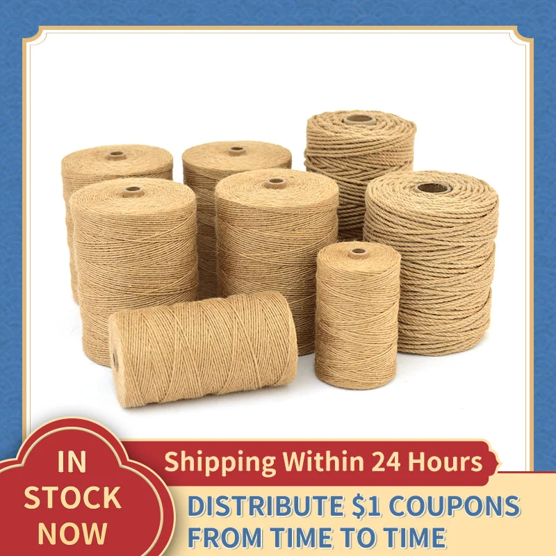 Natural-Vintage-50-100-300Meters-Crafts-Sewing-Jute-Hemp-Macrame-Cord ...