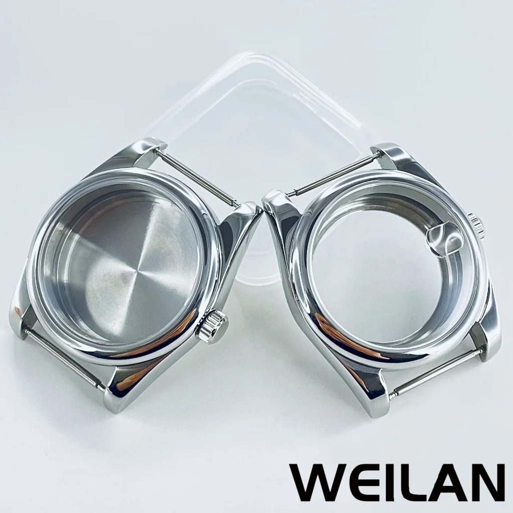 36mm-40mm-Silver-Watch-Case-Waterproof-Sapphire-Crysta-Fit-NH34-NH35 ...