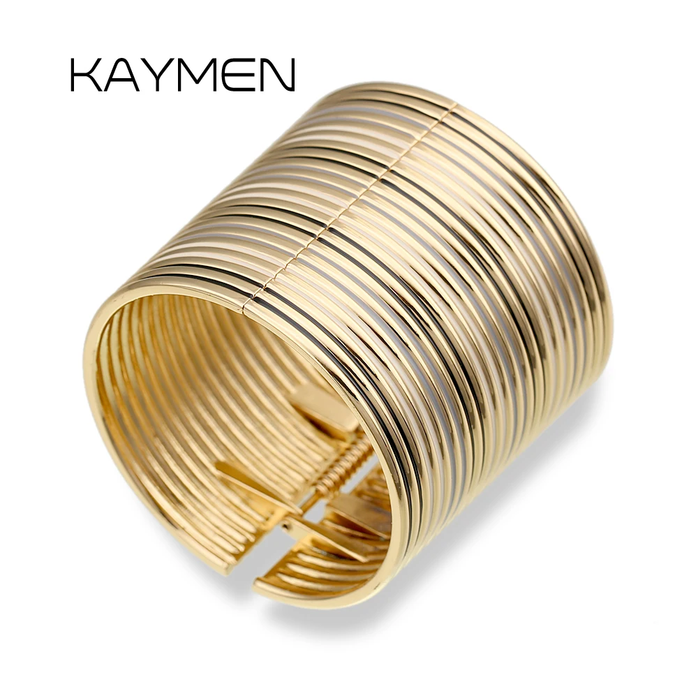 Kaymen-Large-Size-Wide-Zinc-alloy-With-Gold-Plating-Black-and-Gray ...