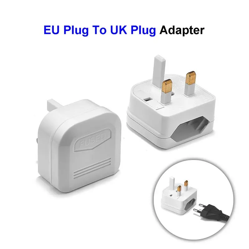 Euro EU To UK Plug Adapter With 3A/5A/13A Fuse UK British Electrical ...