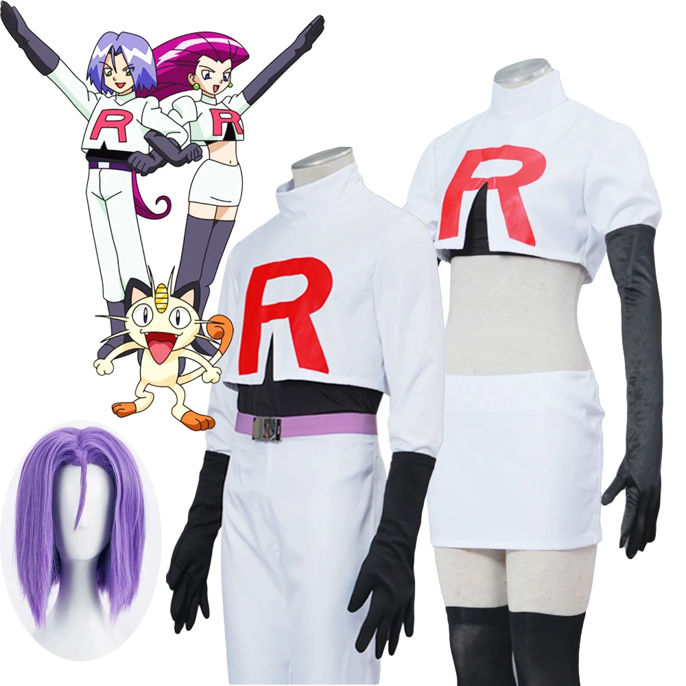 Anime-Cosplay-Team-Rocket-Jessie-and-James-Costume-Full-Set-of ...