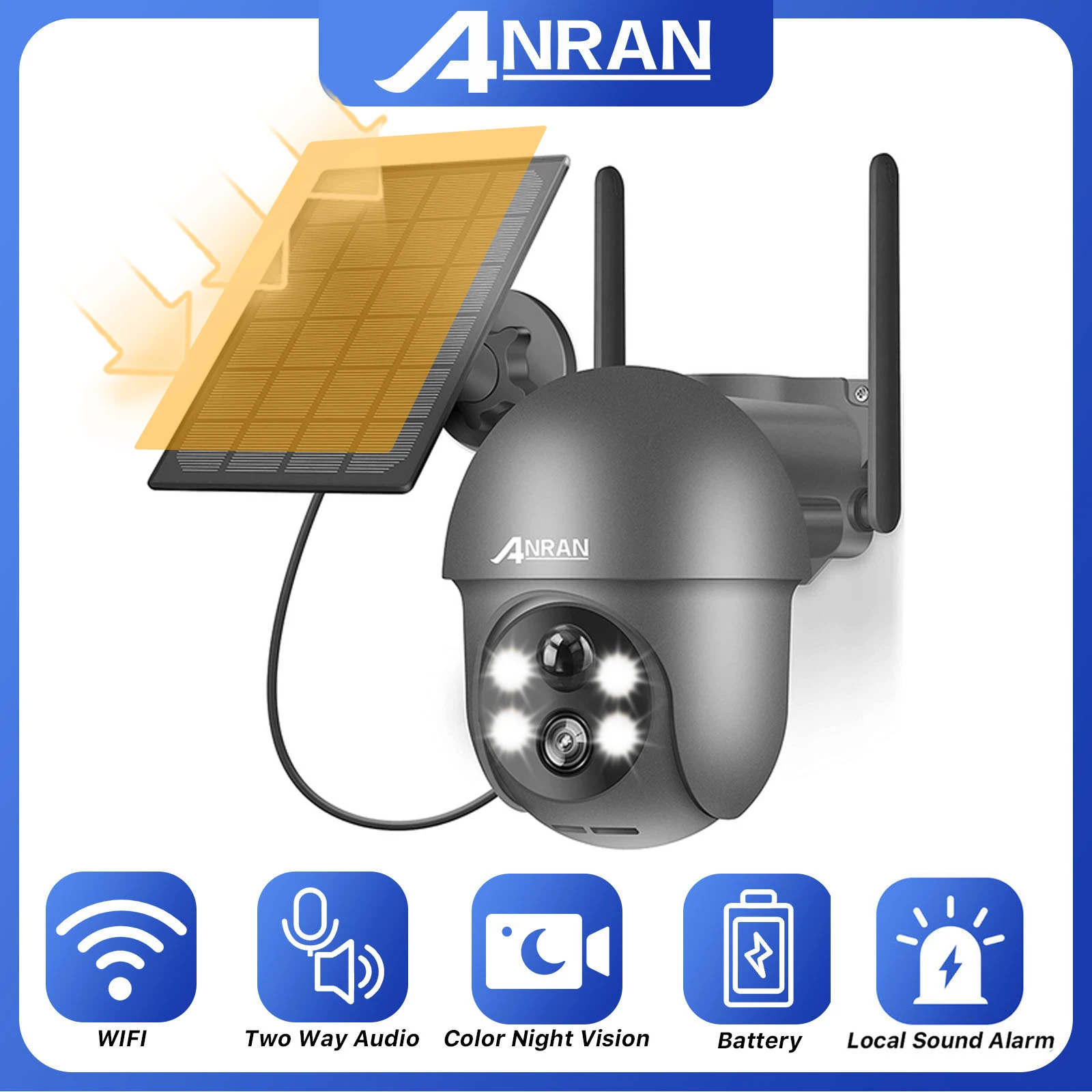 ANRAN-Q1-2K-Solar-Battery-Camera-7800mAh-3MP-PTZ-Wireless-Wifi-Camera ...
