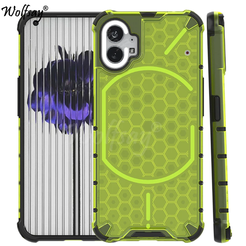 Shockproof-Transparent-Case-For-Nothing-Phone-1-Honeycomb-Armor-Clear ...