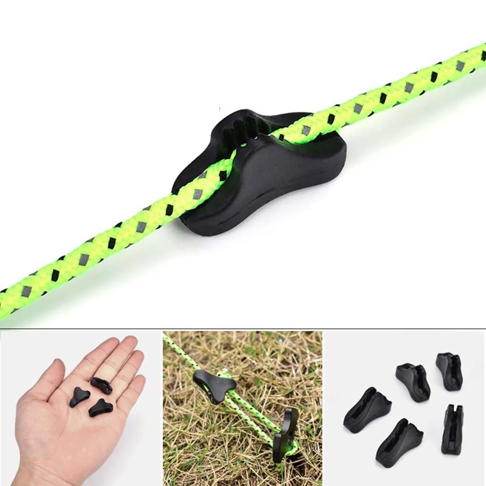 10Pcs Outdoor Mountain Camping Tents Awning Plastic Wind Rope Buckle ...