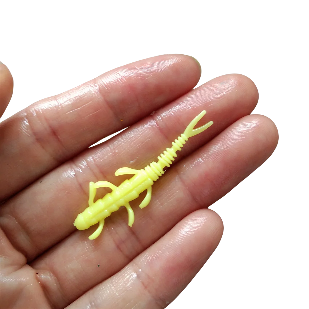 50pcs-40mm-0-35g-Worm-Lures-Mini-Lure-Set-Soft-Silicone-Bait-Artificial ...