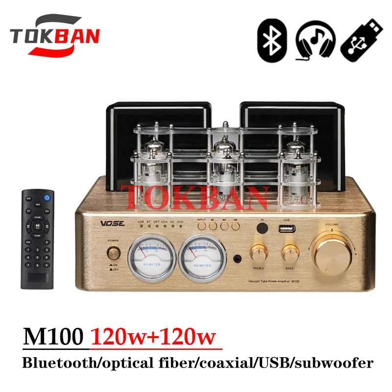 Tokban-M100-120w-2-Vacuum-Tube-Amplifier-Headphone-Amplifier-Vu-Meter ...
