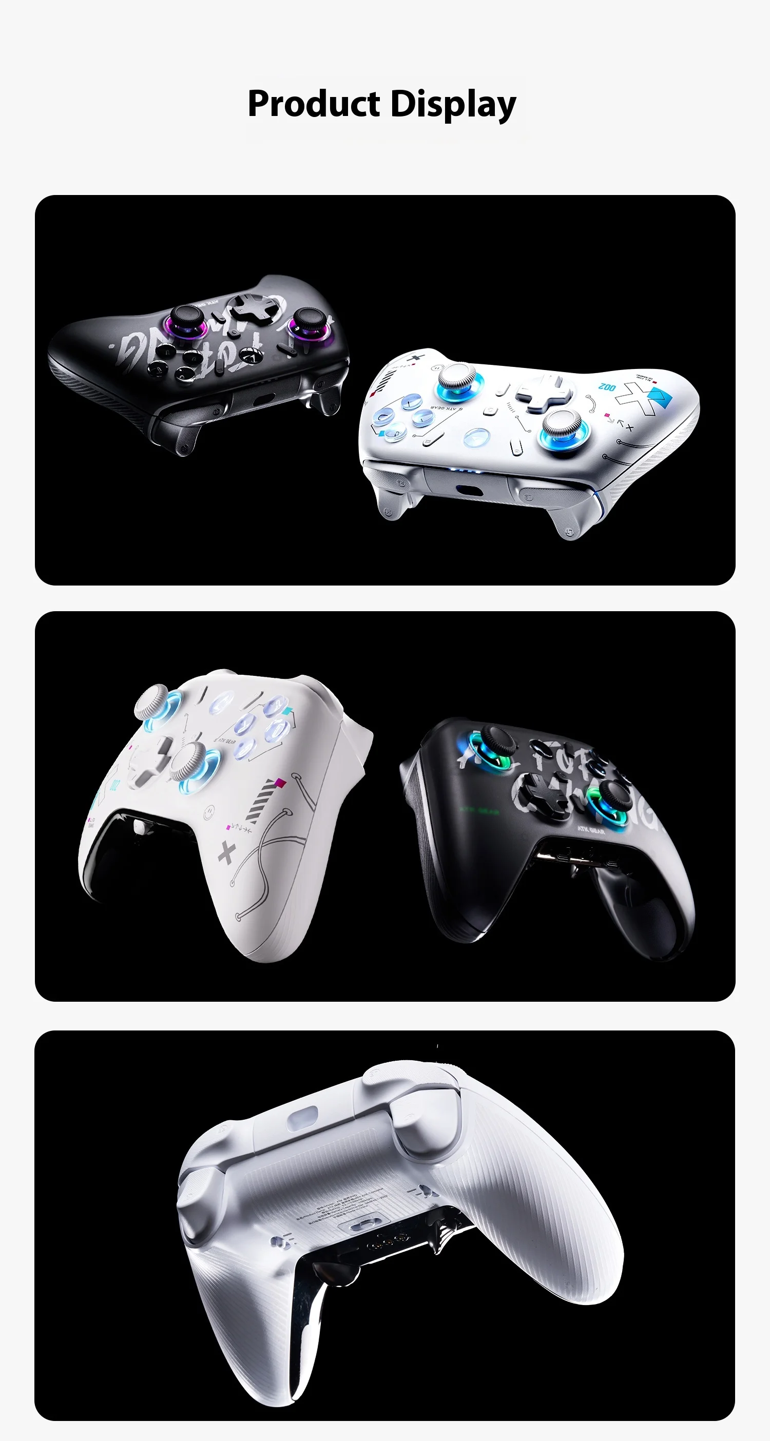 ATK Tomahawk Wireless Game Controller Tri-Mode 1000Hz Return Rate Gamp ...