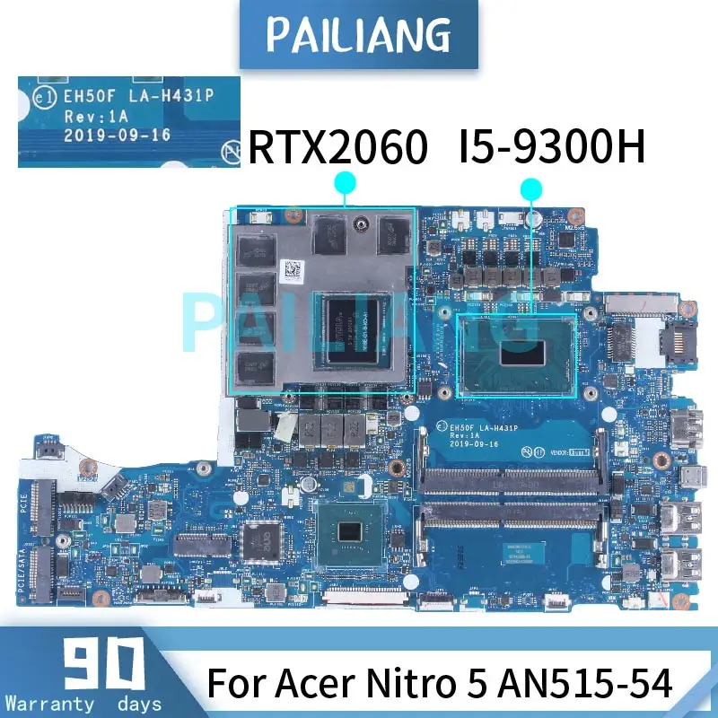 Para-Acer-Nitro-5-AN515-54-Laptop-Motherboard-I5-I7-9th-Gen-GTX1660TI ...