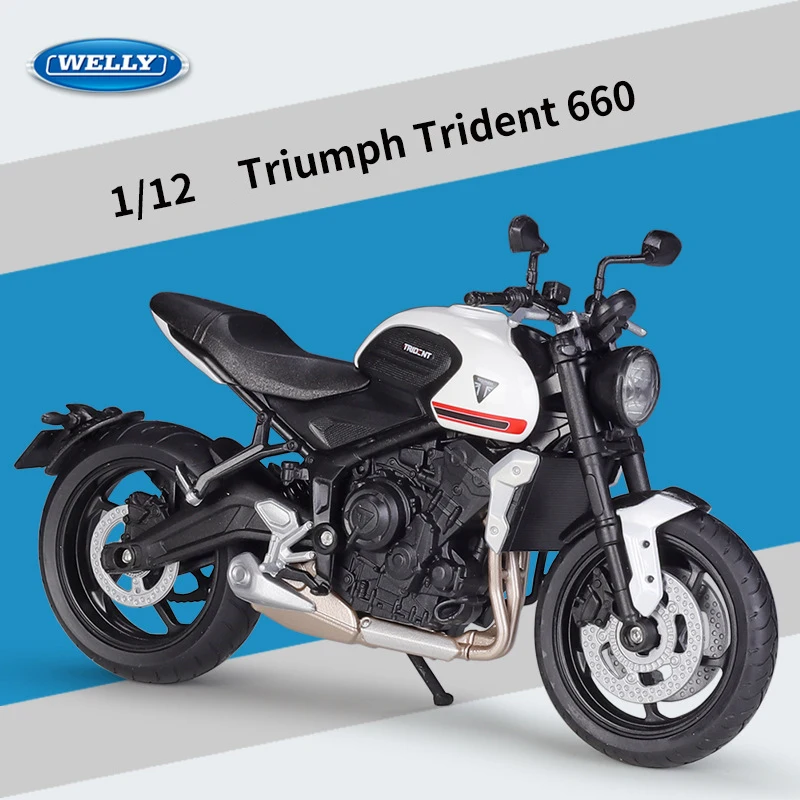 WELLY 1/12 Triumph Trident 660 2021 Simulation Alloy Motorcycle Model ...