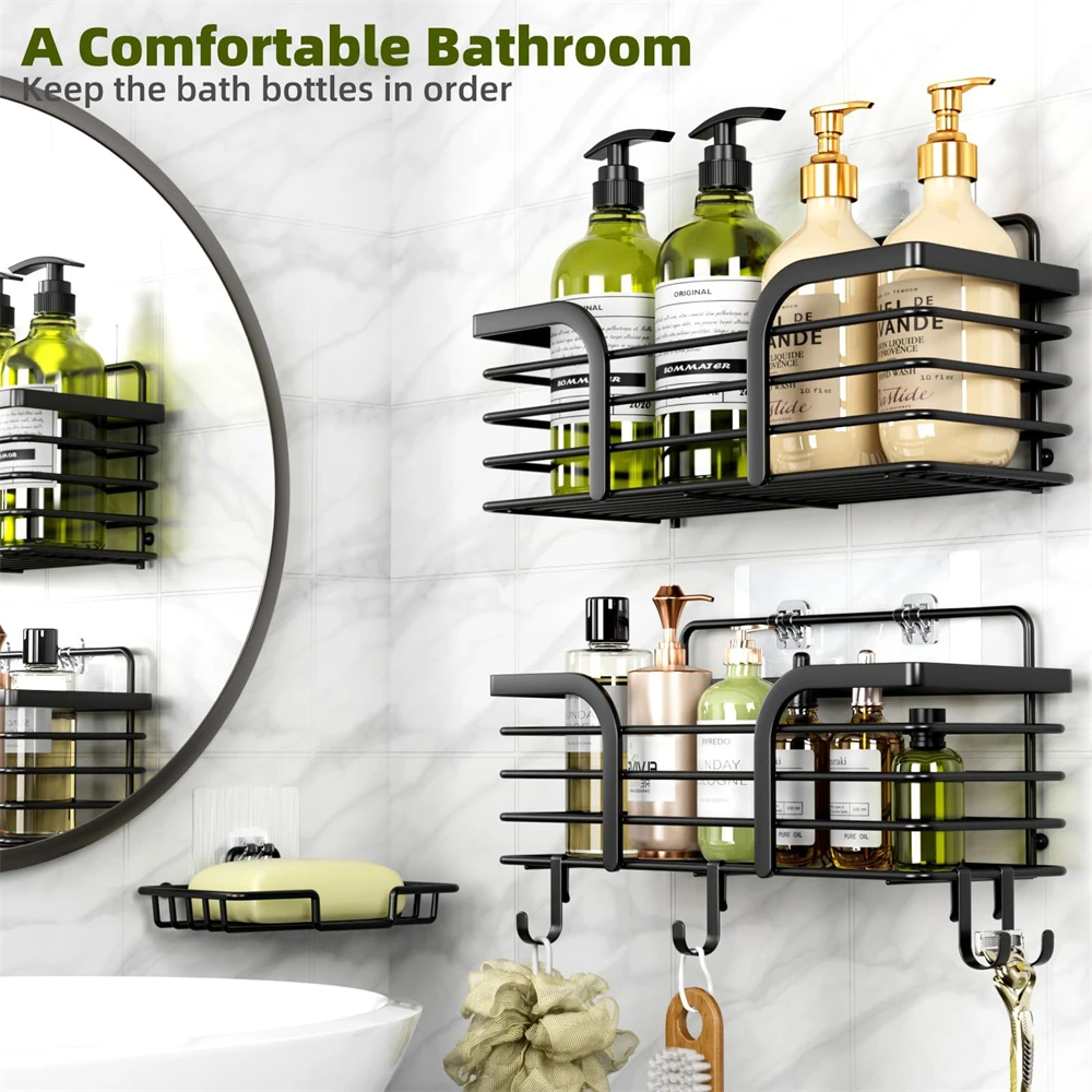 1-Piece-Punch-free-Storage-Rack-Bathroom-Wall-mounted-Toiletries ...