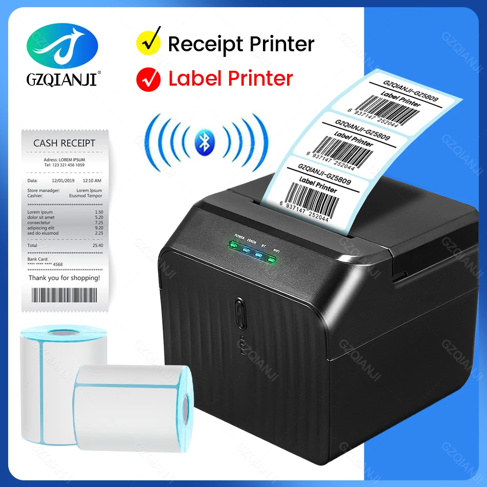 GZQIANJI-Mini-Desktop-Pos-Label-Receipt-Thermal-Printer-2inch-58mm ...