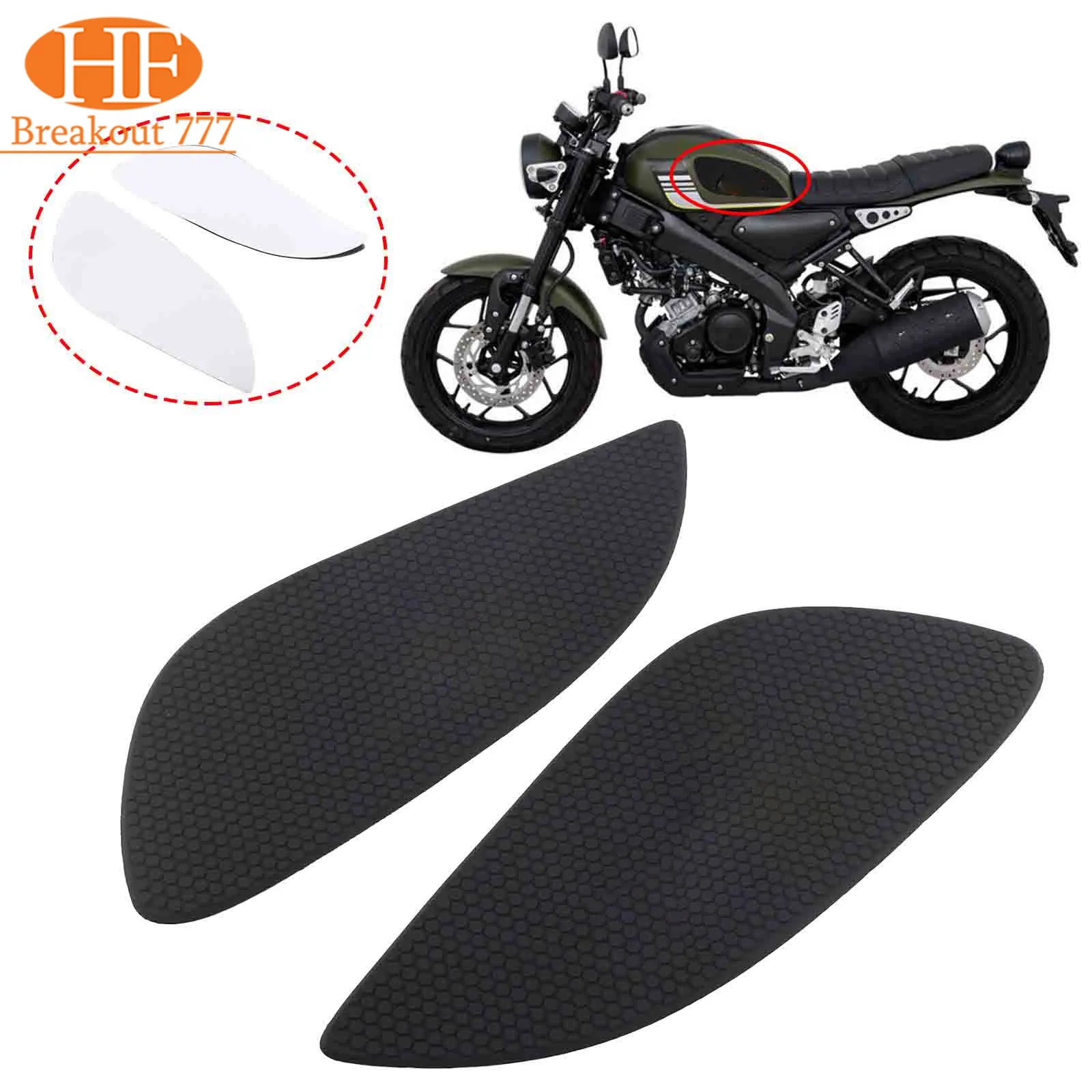 For YAMAHA XSR155 XSR700 XSR900 Tank Pad Gas Tank Traction Pads Fuel ...