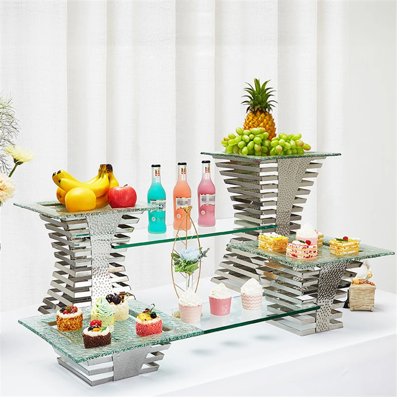 Stainless-steel-display-stand-Cafeteria-display-Tea-break-dessert ...