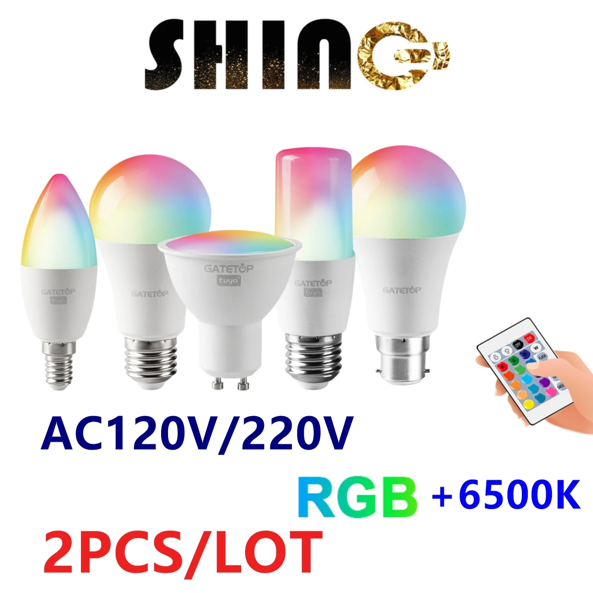 2PCS-LED-RGB-Lamp-Spotlight-Bulb-E27-E14-GU10-AC120V-220V-Bombillas-LED ...