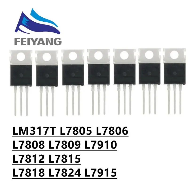 SM-10PCS-LM317T-L7805-L7806-L7808-L7809-L7910-L7812-L7815-L7818-L7824 ...