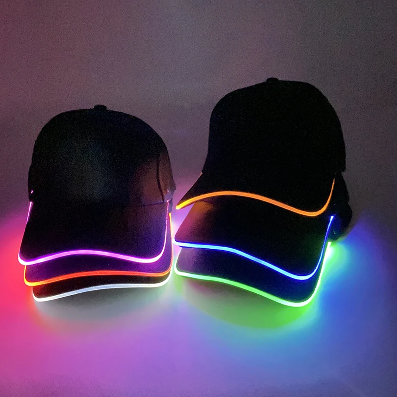 Sombrero brillante con luz LED, gorra de Rap, Hip Hop, DJ, baile, club ...
