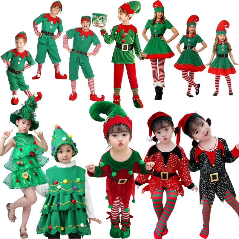 Disfraz-de-elfo-de-Navidad-para-ni-os-vestido-de-fiesta-de-Navidad ...