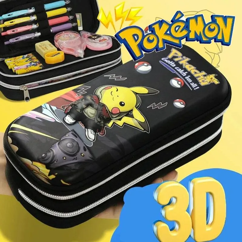 Pokemon-Pikachu-Password-Lock-Pencil-Bag-Student-Large-capacity-3D ...