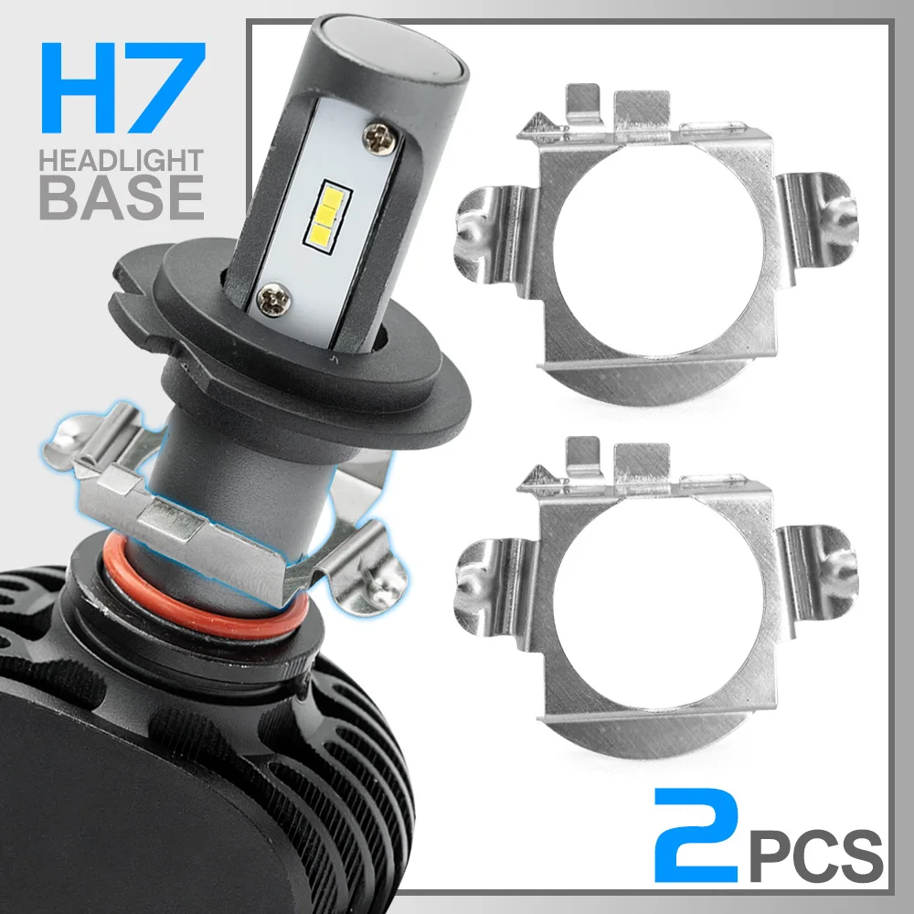 2Pcs-H7-LED-Headlight-Bulb-Holder-Adapter-Socket-Retainer-for-Benz-C ...