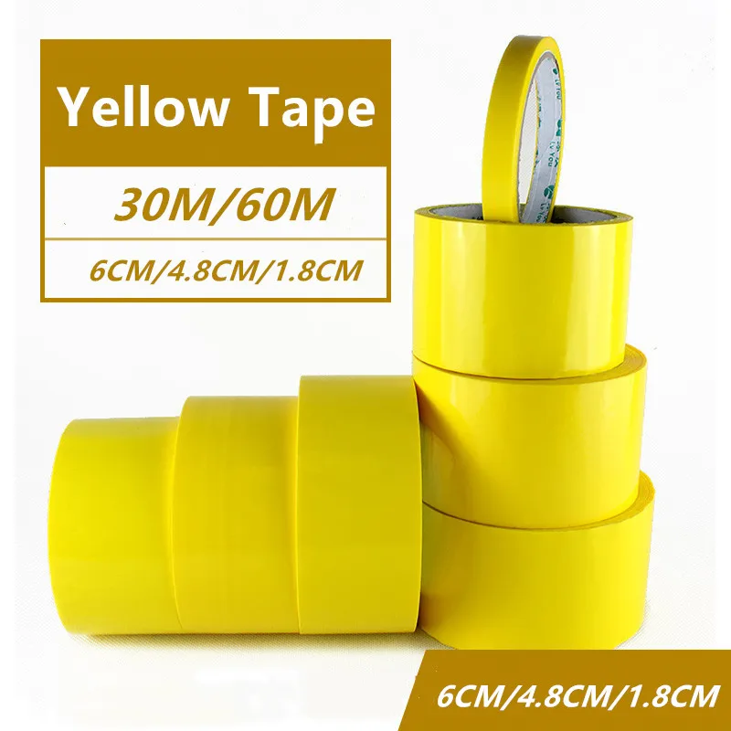 Solid Color Yellow Adhesive Tape Mounting Tape Colorful Carton ...