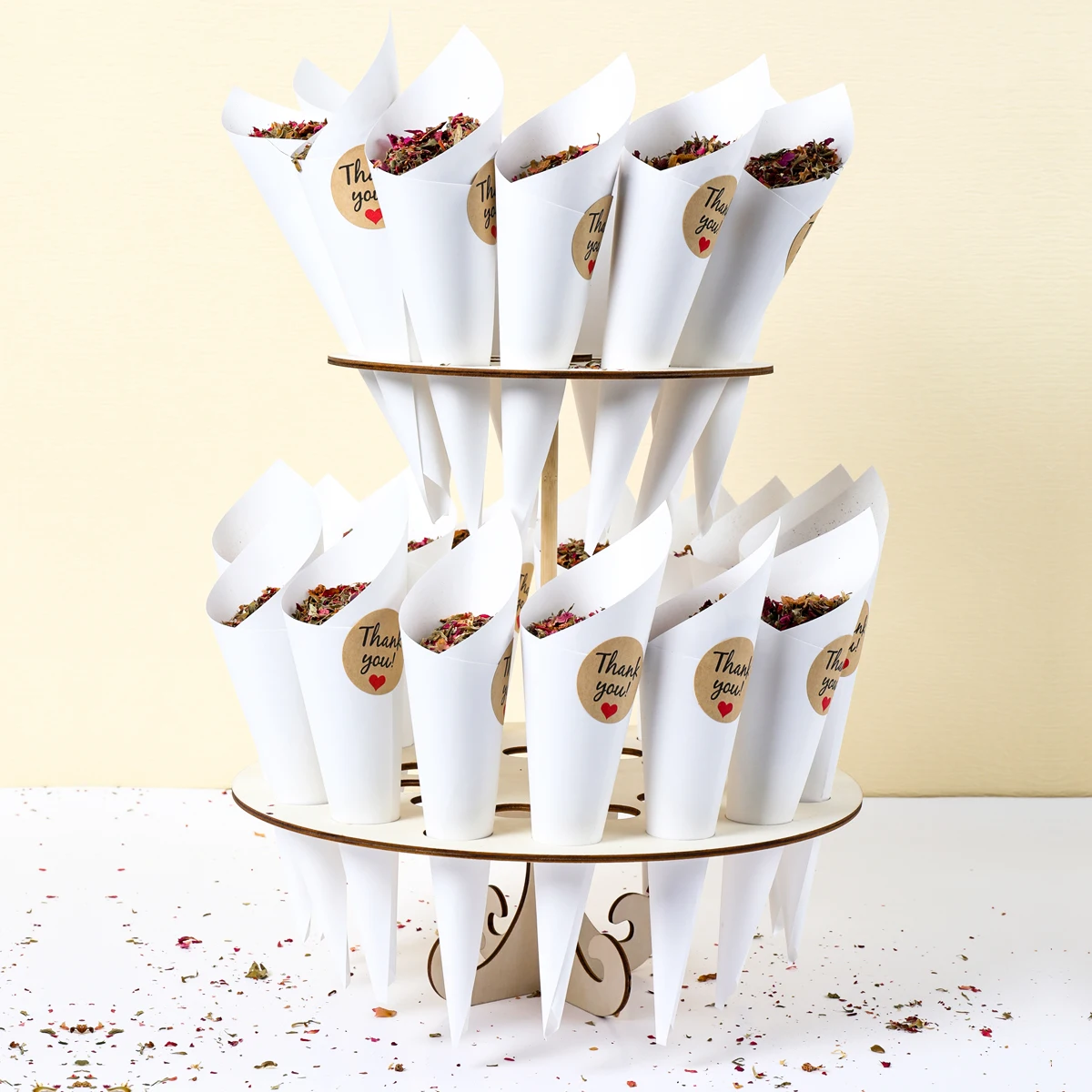 Wood-Confetti-Cones-Wedding-Cone-Tray-Rustic-Wedding-Decoration ...