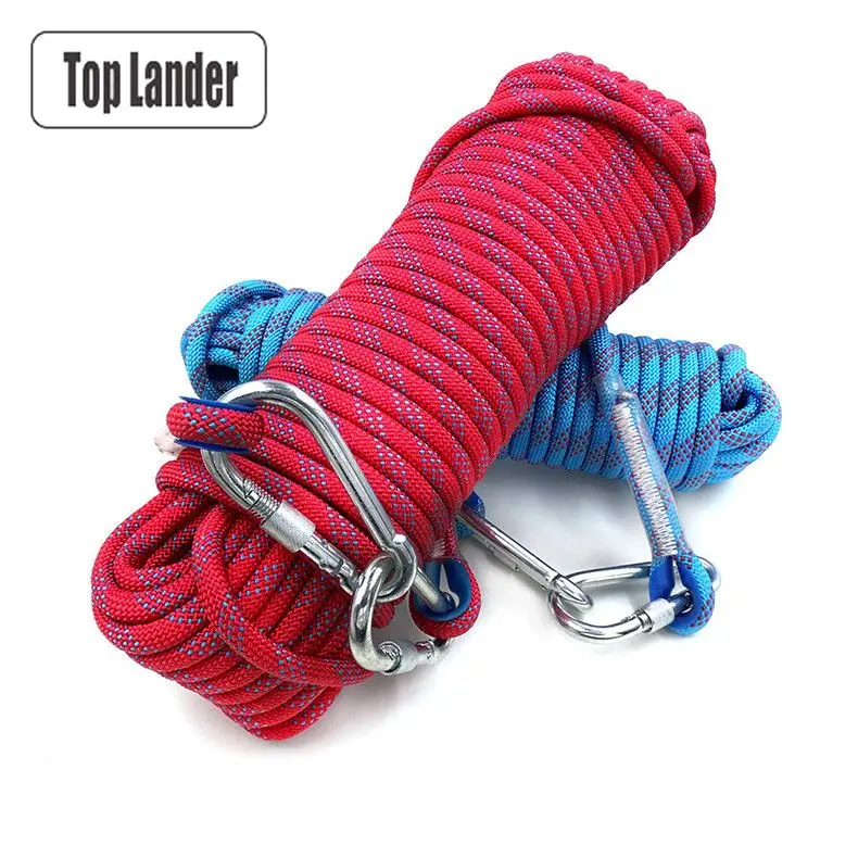 50m Rock Climbing Rope 10mm Tree Wall Climbing Equipment Gear Outdoor ...