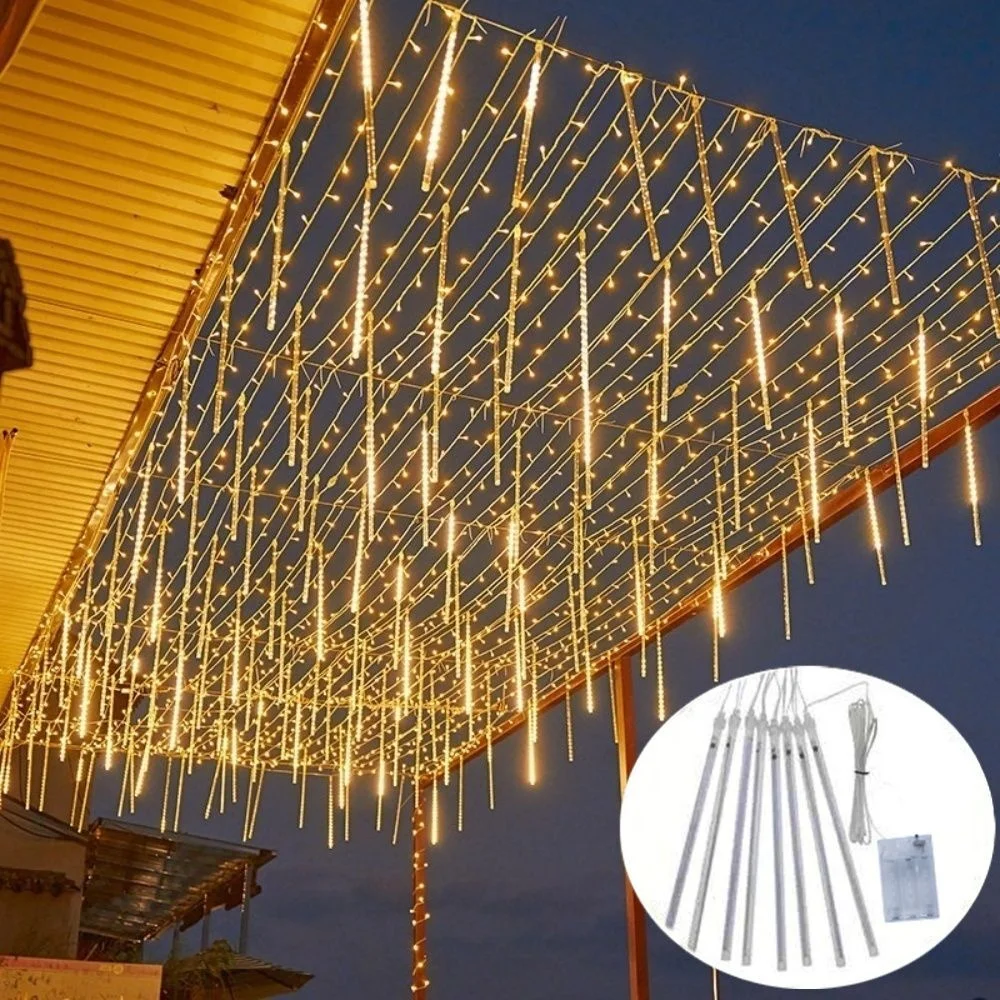 30cm Meteor Shower Rain String Lights Christmas Decorations for Home AA ...