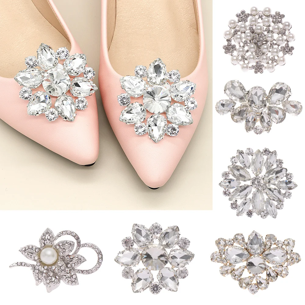 1Pcs Bride Shoe Clip Wedding Shoes Decorative Clips Shiny Rhinestone ...