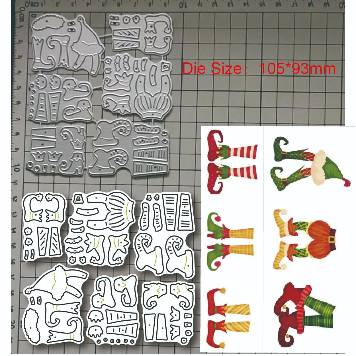 2023 New Metal Cutting Dies Various elf stockings Decoration Scrapbook ...