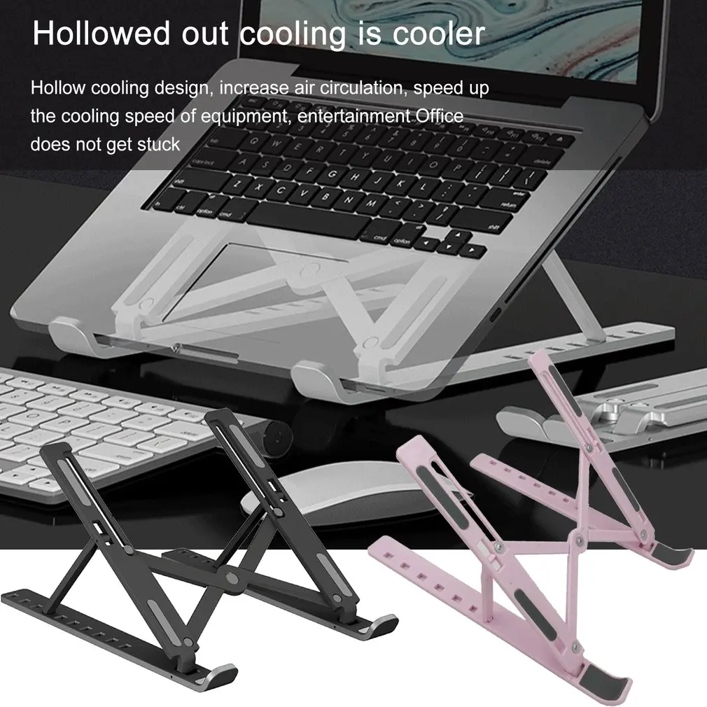 7-Holes-Adjustable-Laptop-Stand-For-Macbook-Foldable-Computer-PC-Tablet ...