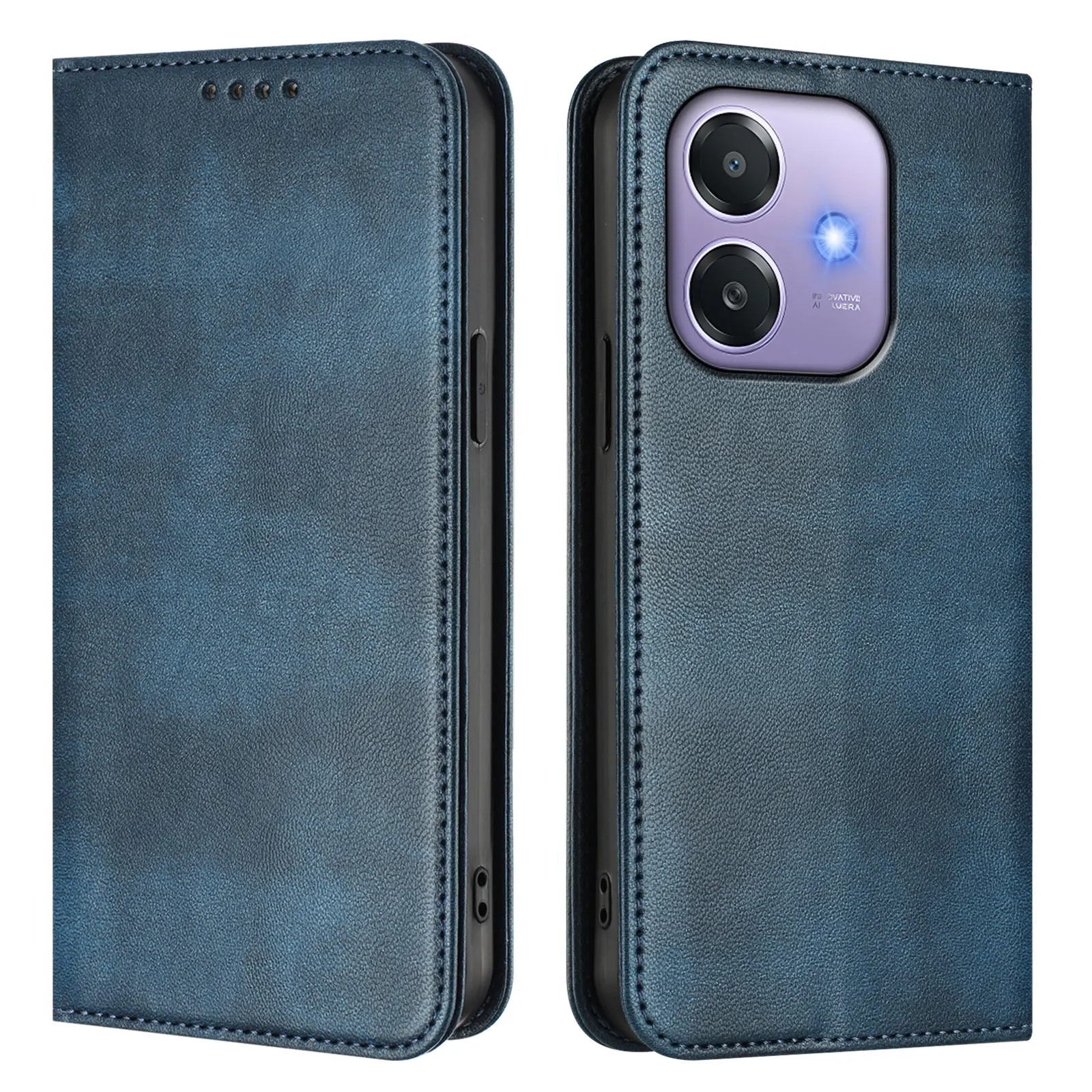 Magnetic Leather Phone Case For OPPO A16 A17 A18 A36 A38 A58 A76 A78 ...