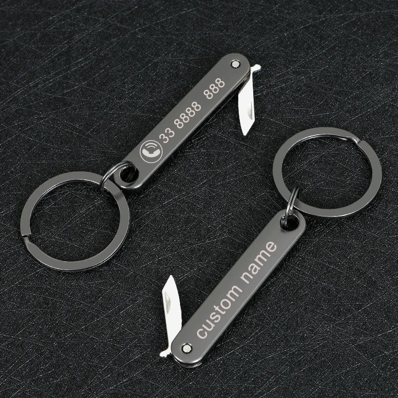 Keychain Personalized Customized Keyring for Car Phone Number Name for ...