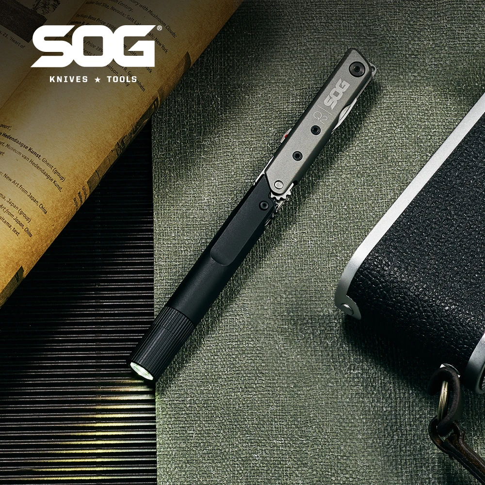 SOG-4-In-1-BATON-Q2-Mini-Multifunctional-Pen-With-Folding-Knife-LED ...
