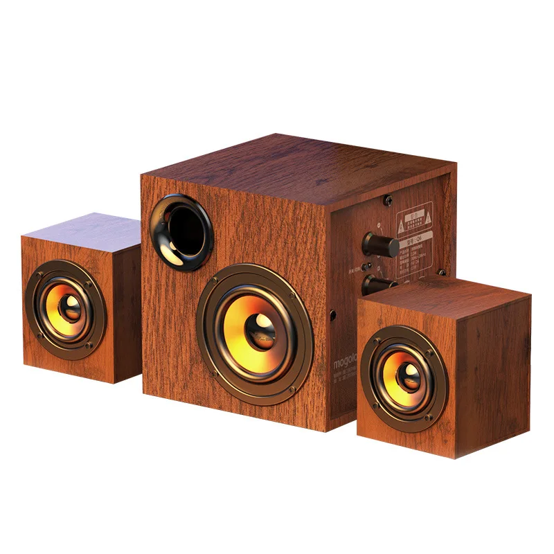 Wooden-plug-in-desktop-bluetooth-2-1-wired-speaker-high-volume-home ...