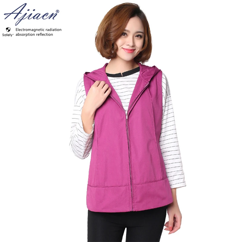 Genuine-electromagnetic-radiation-protective-women-s-hooded-vest-Mobile ...