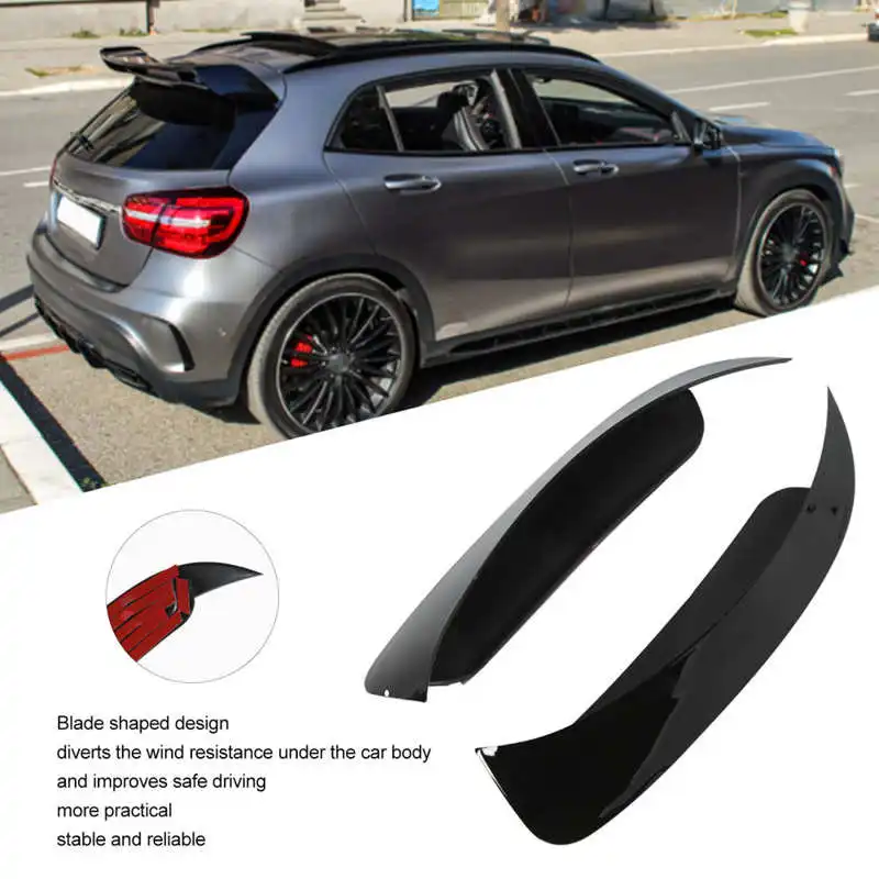 Glossy Black Rear Bumper Spoiler Fins for Mercedes GLA Class X156 ...