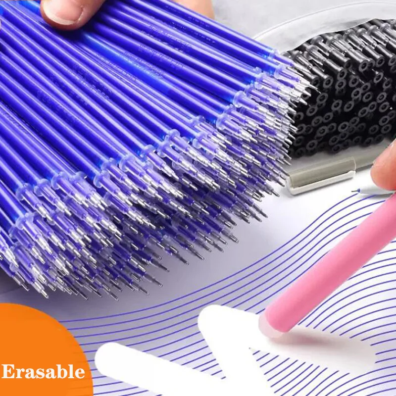 100pcs-Erasable-Pen-Refills-Full-Needle-Tube-Gel-Ink-Compatible-With ...